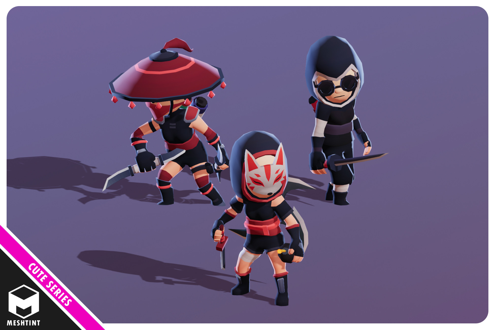 Female Ninja Modular Pack Cute Series | Characters | Unity Asset Store