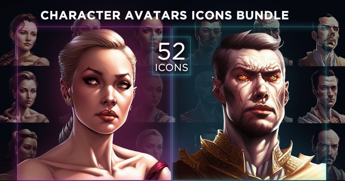 Character avatar icons - RPG bundle | 2D Icons | Unity Asset Store