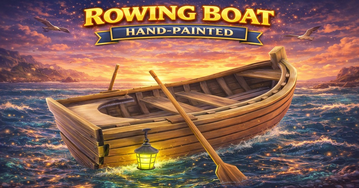 Rowing Boat Hand-Painted | 3D Sea | Unity Asset Store