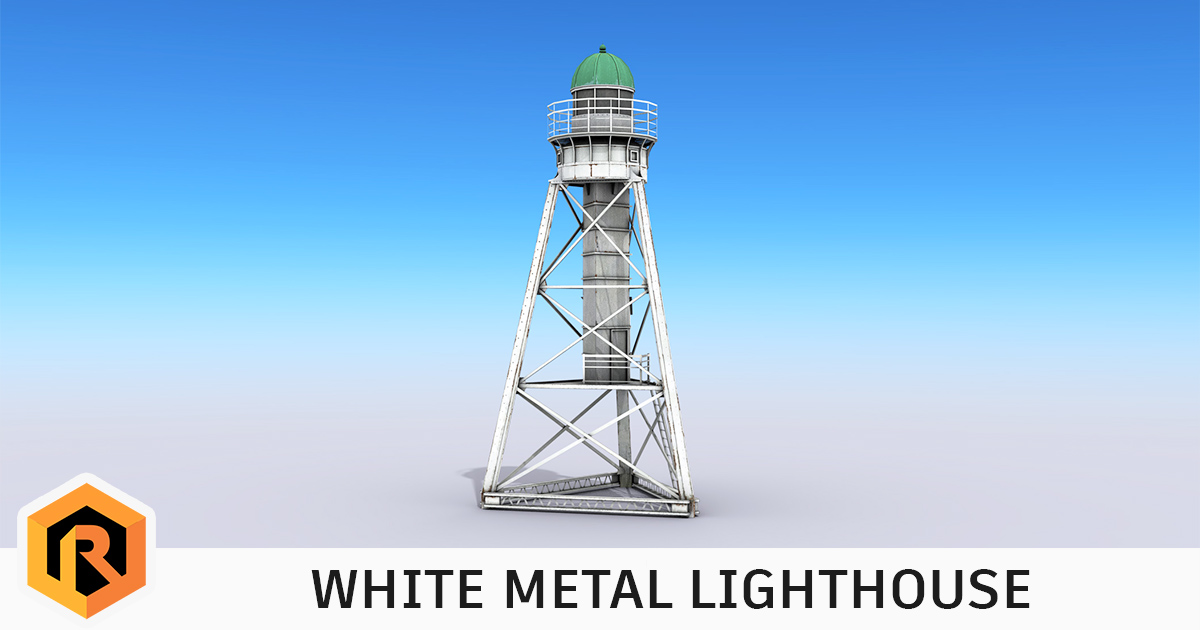White Metal Lighthouse | 3D Props | Unity Asset Store