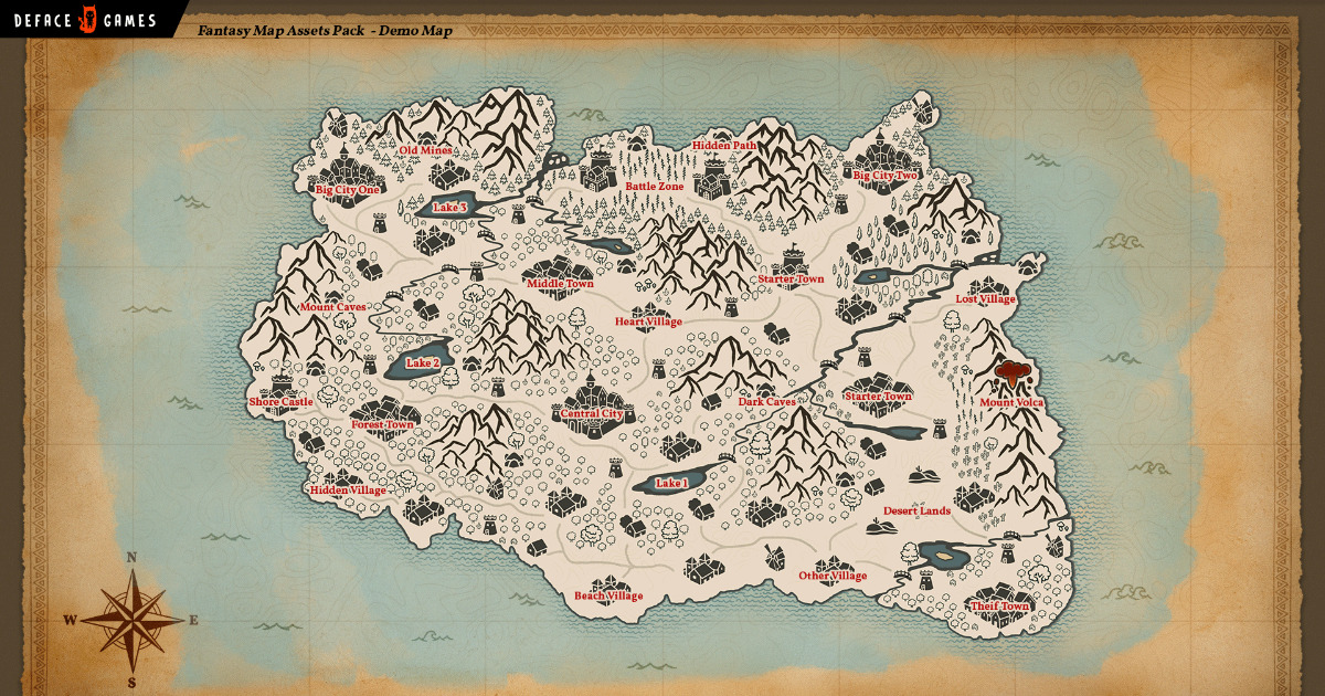 Fantasy Map Assets Pack | 2D GUI | Unity Asset Store