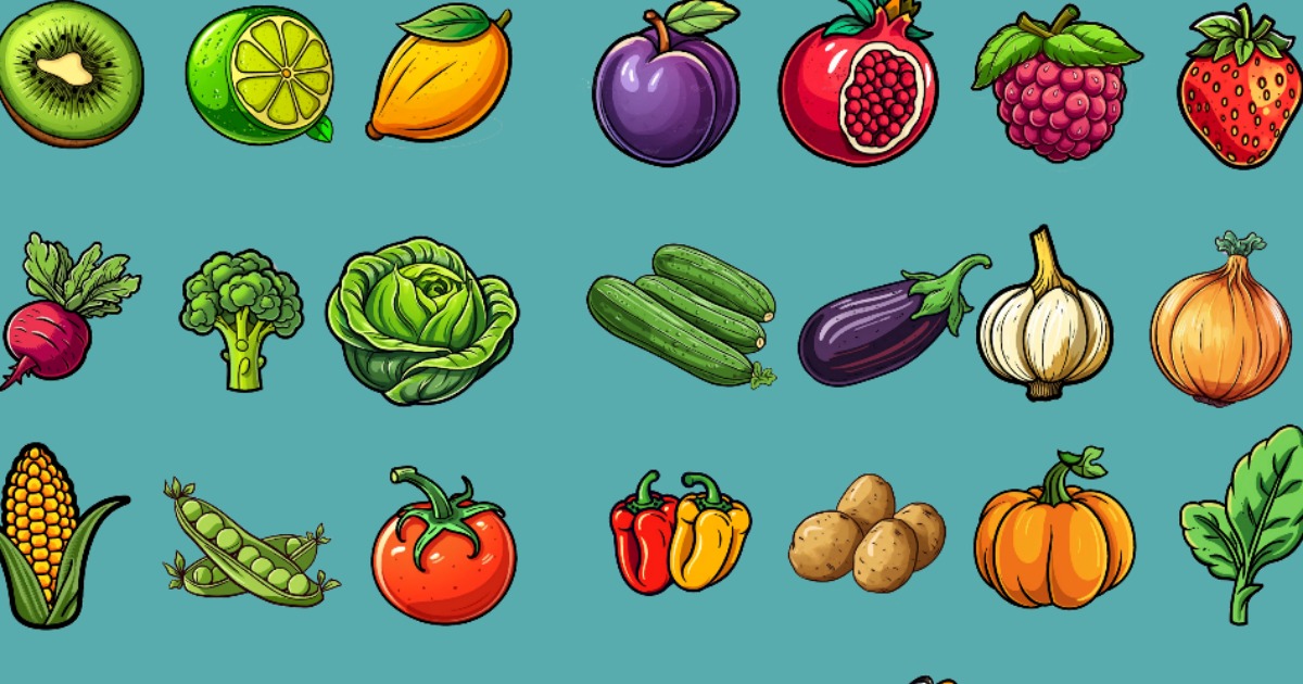Food icons cartoon | 2D Icons | Unity Asset Store