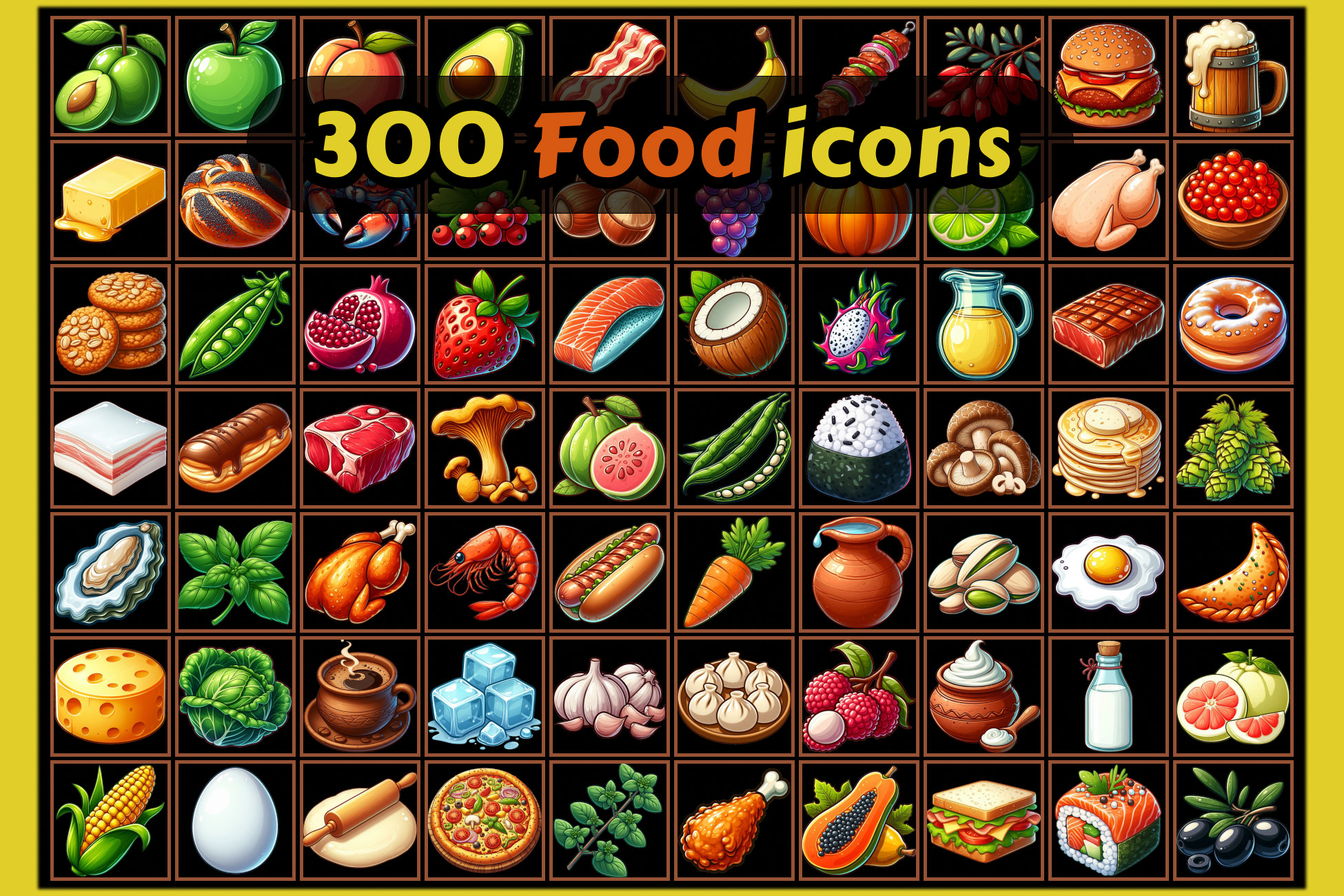2D Icons - Food | 2D 아이콘 | Unity Asset Store