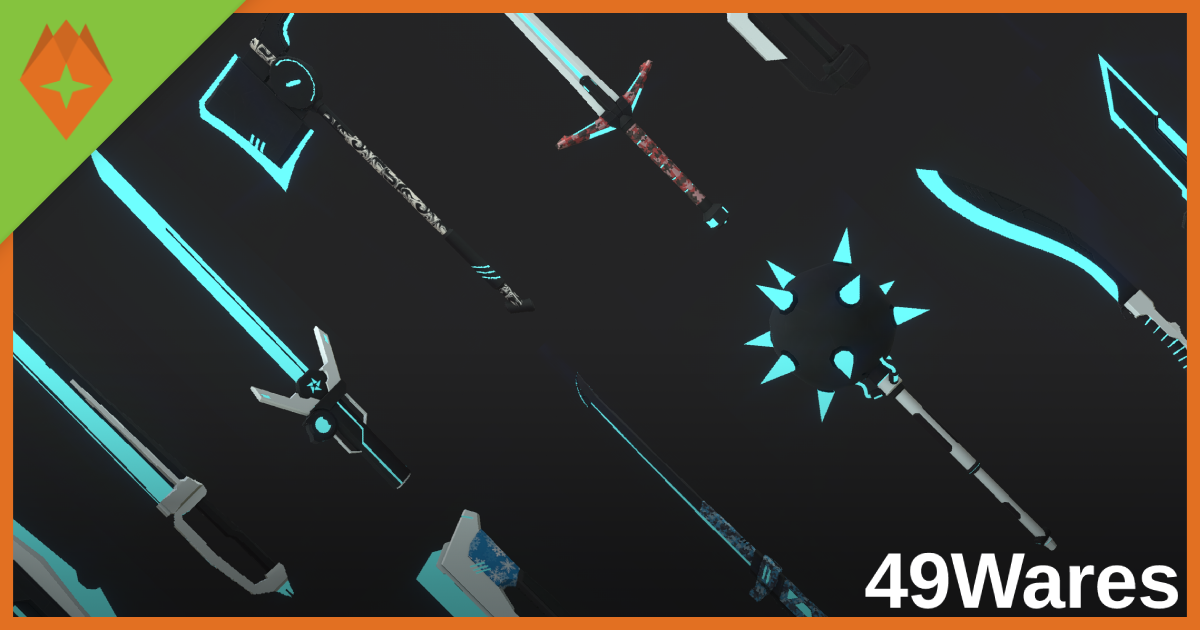 LowPolyStyle Sci-Fi Weapons (Melee) with 5 Skins/Textures | 3D Weapons ...