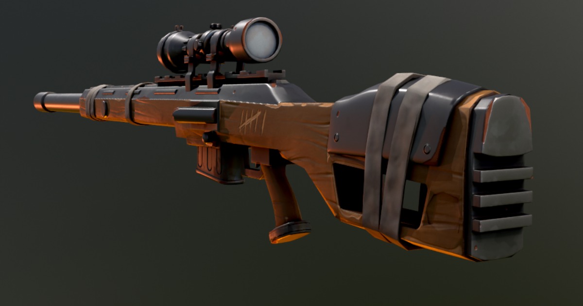 Warfare Magnum British Stylized Sniper Gun | 3D Weapons | Unity Asset Store