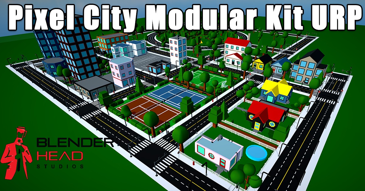 Pixel City - Modular Low Poly City Building Kit - 3D Asset Pack - URP ...