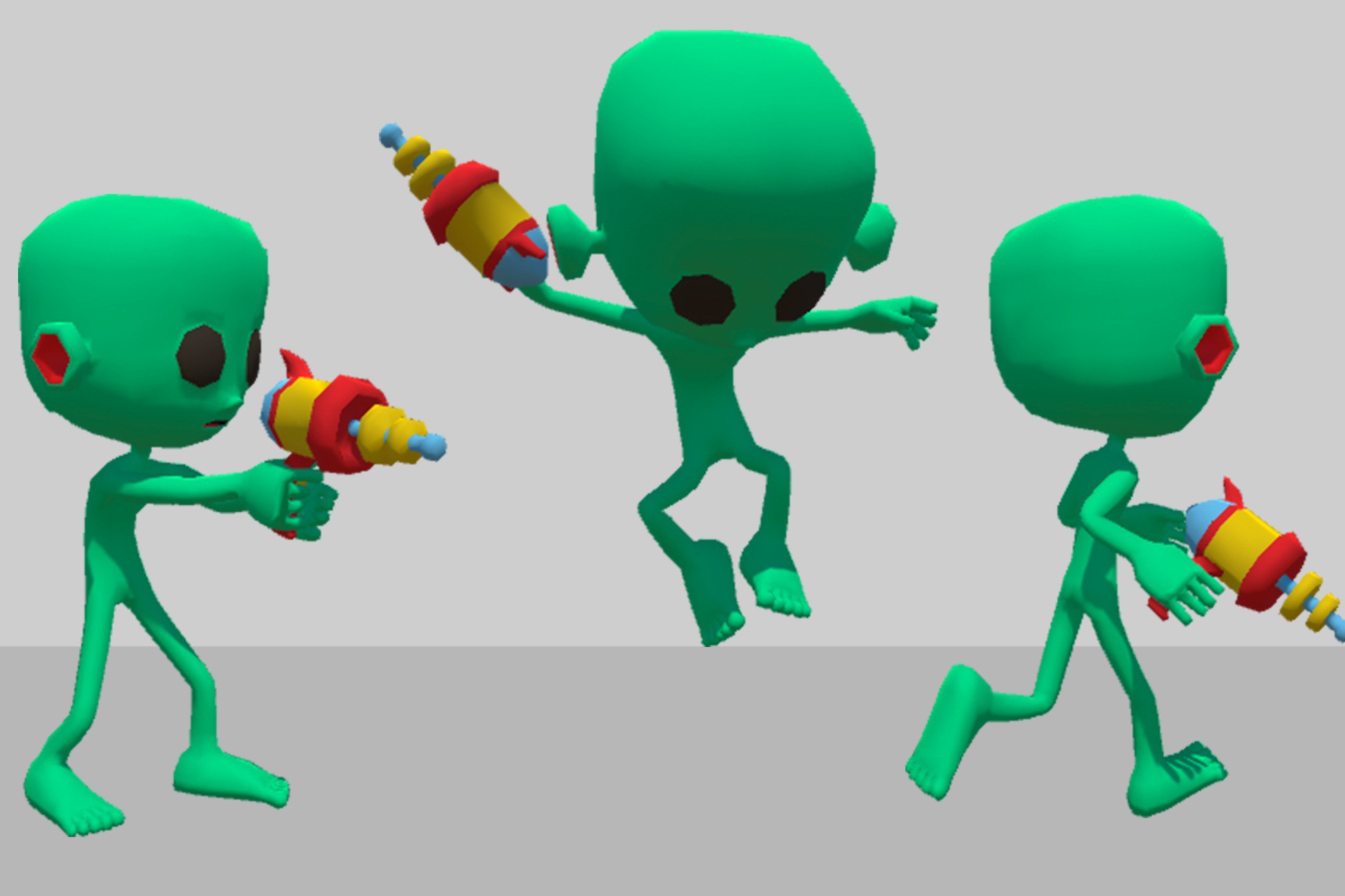 3D Character #018 - Alien Man - Animated - Low Poly - FBX | 3D キャラクター ...