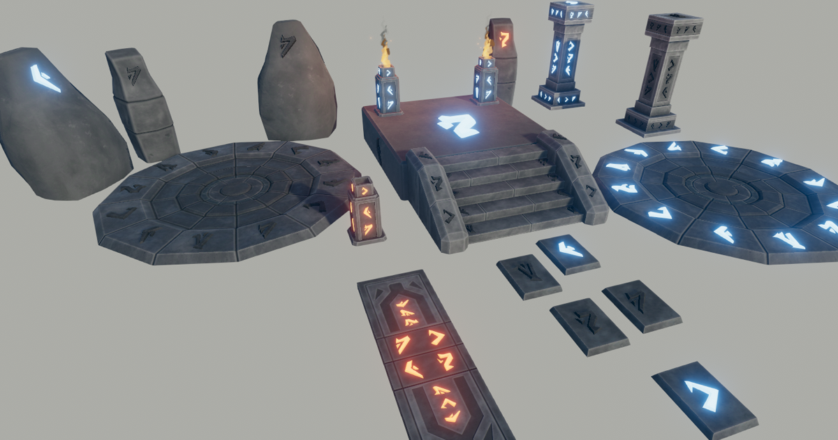 Runic Stones | 3D Props | Unity Asset Store