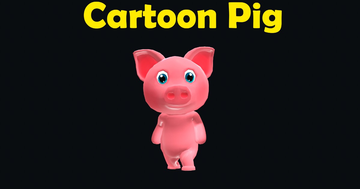 Cartoon Pig Animated | Characters | Unity Asset Store