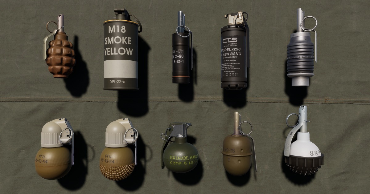 HQ Grenades Pack | 3D Weapons | Unity Asset Store