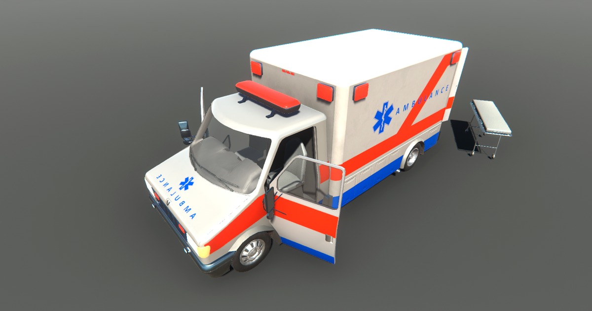 Ambulance - hospital props | 3D Land | Unity Asset Store