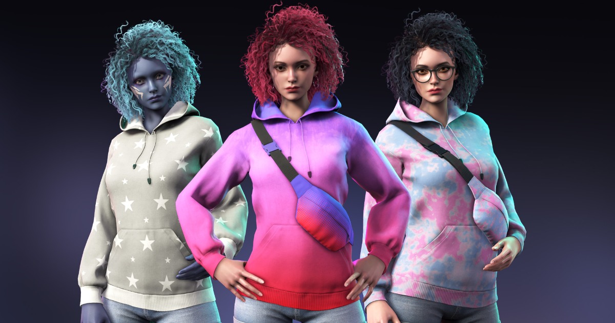Streetwear Girl 1 (4) - Casual Wear Girls Pack 2 | Characters | Unity ...