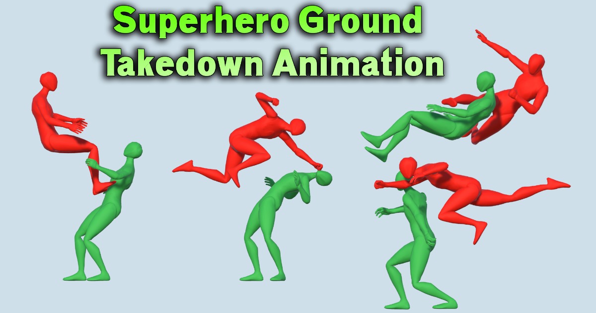 Superhero Ground Takedown Animation Pack | 3D Animations | Unity Asset ...
