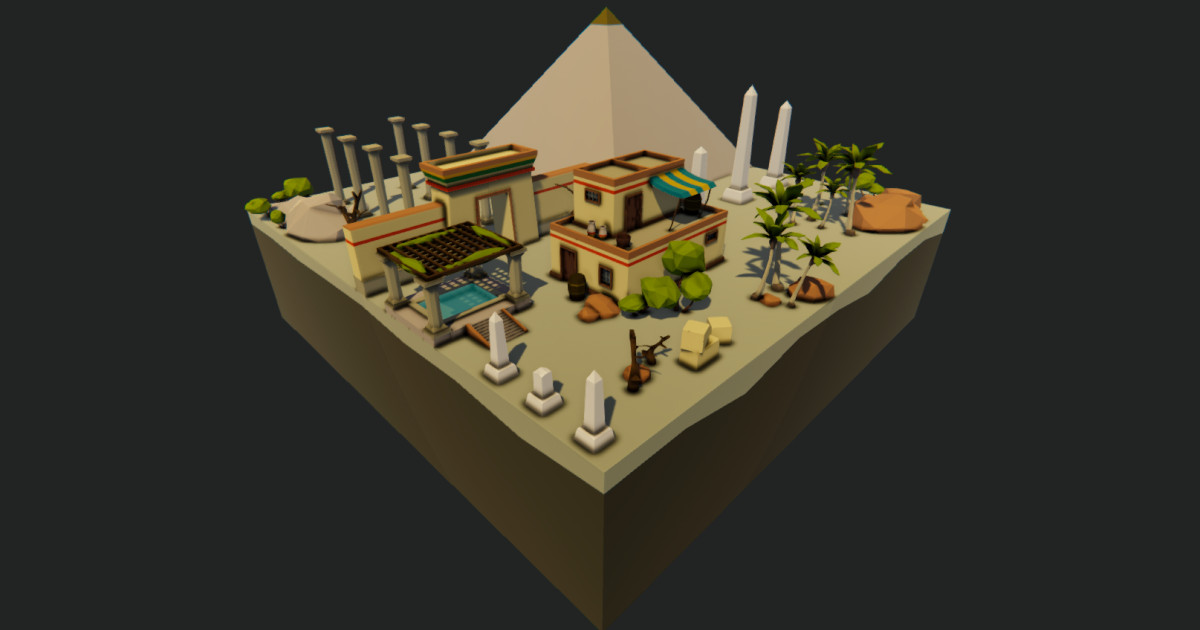 Ancient Egypt Low Poly Pack | 3D Historic | Unity Asset Store