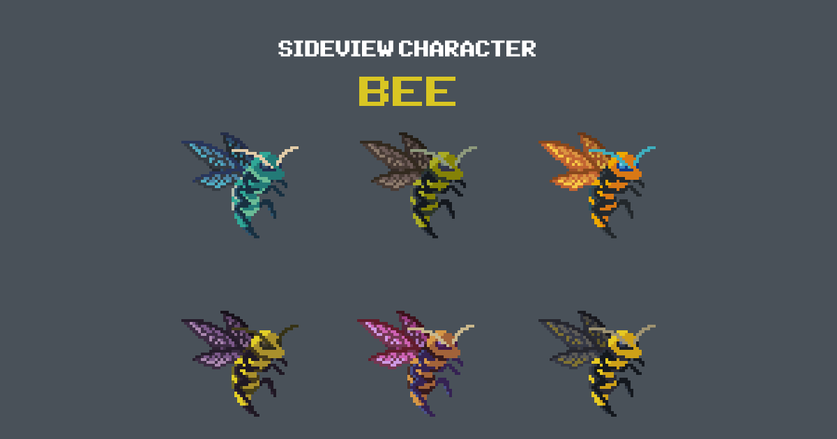 Bee - Pixel Art Character | 2D Characters | Unity Asset Store