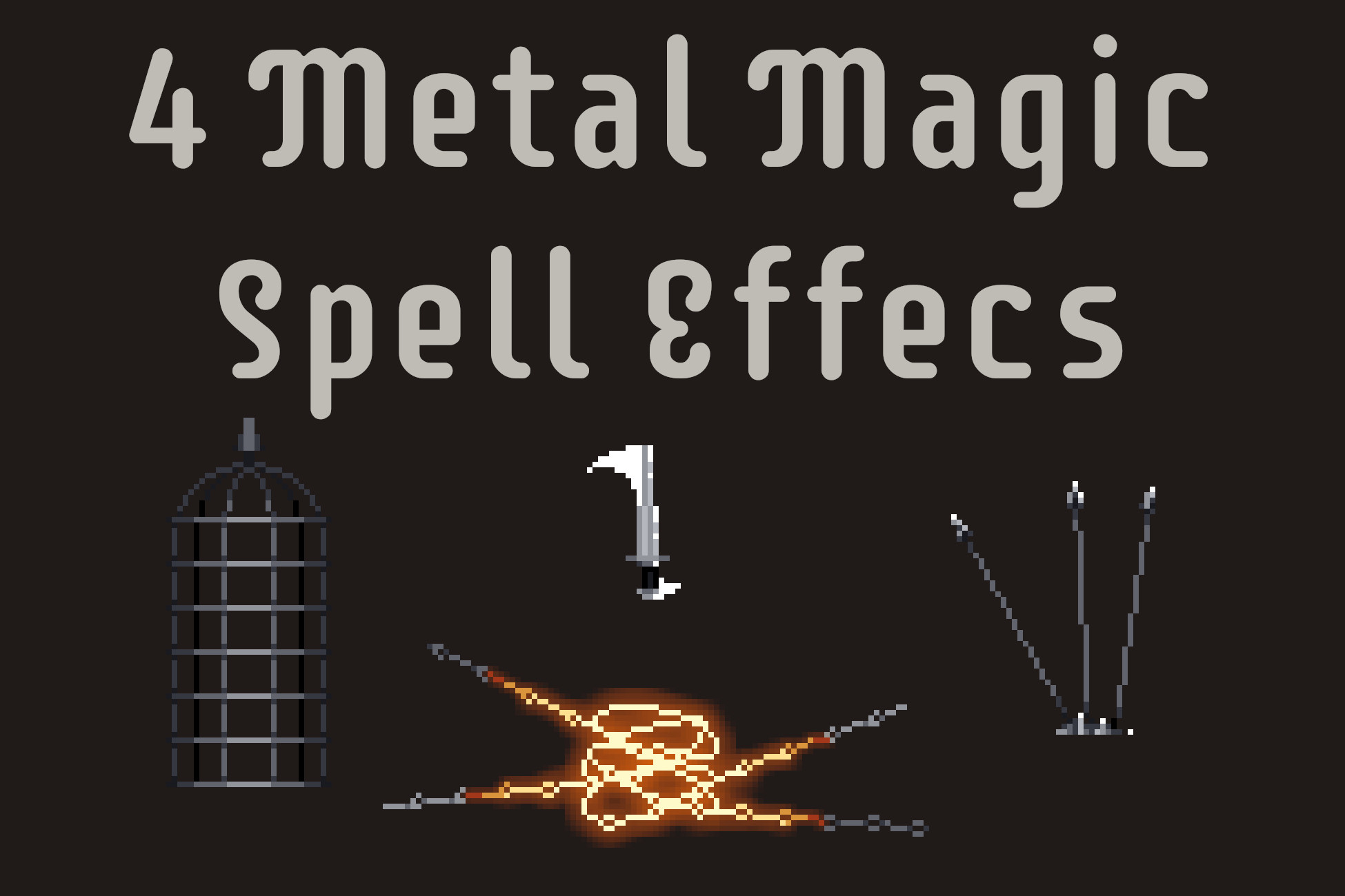 Metal Magic Spell Effects 1 – Pixel Art by War