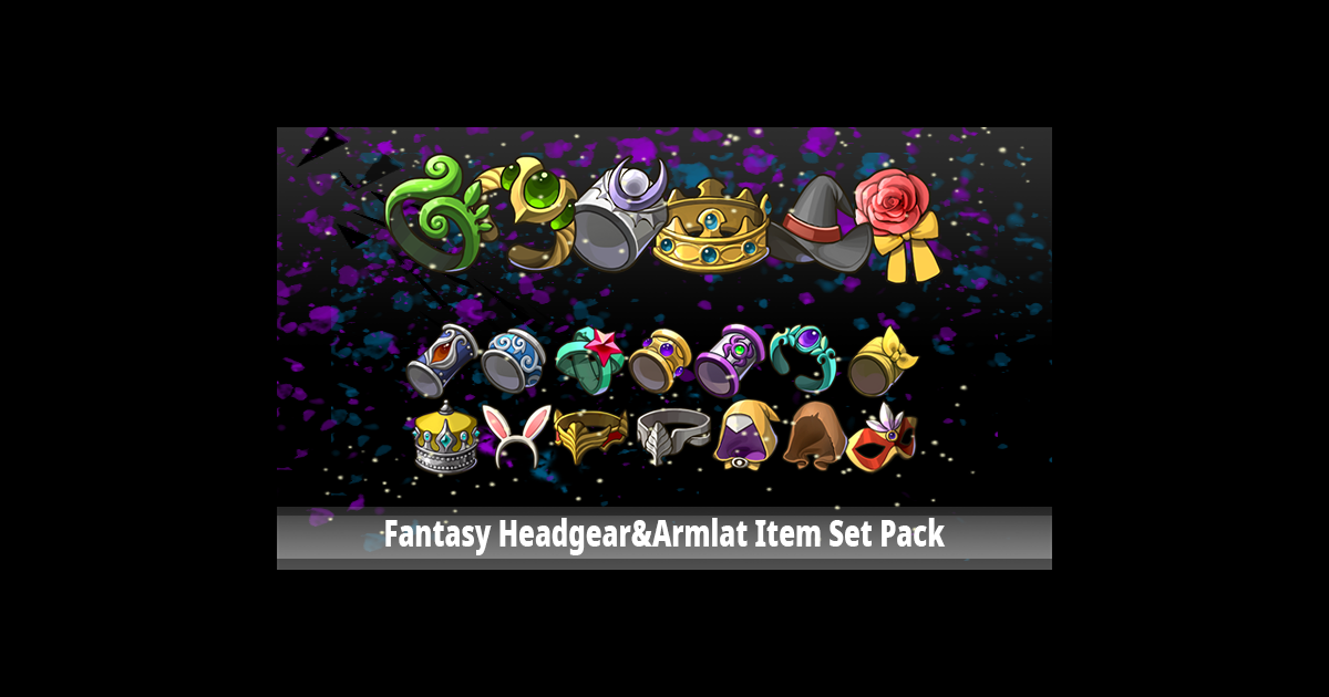 Fantasy Headgear&Helmet Item Set Pack | 2D Icons | Unity Asset Store