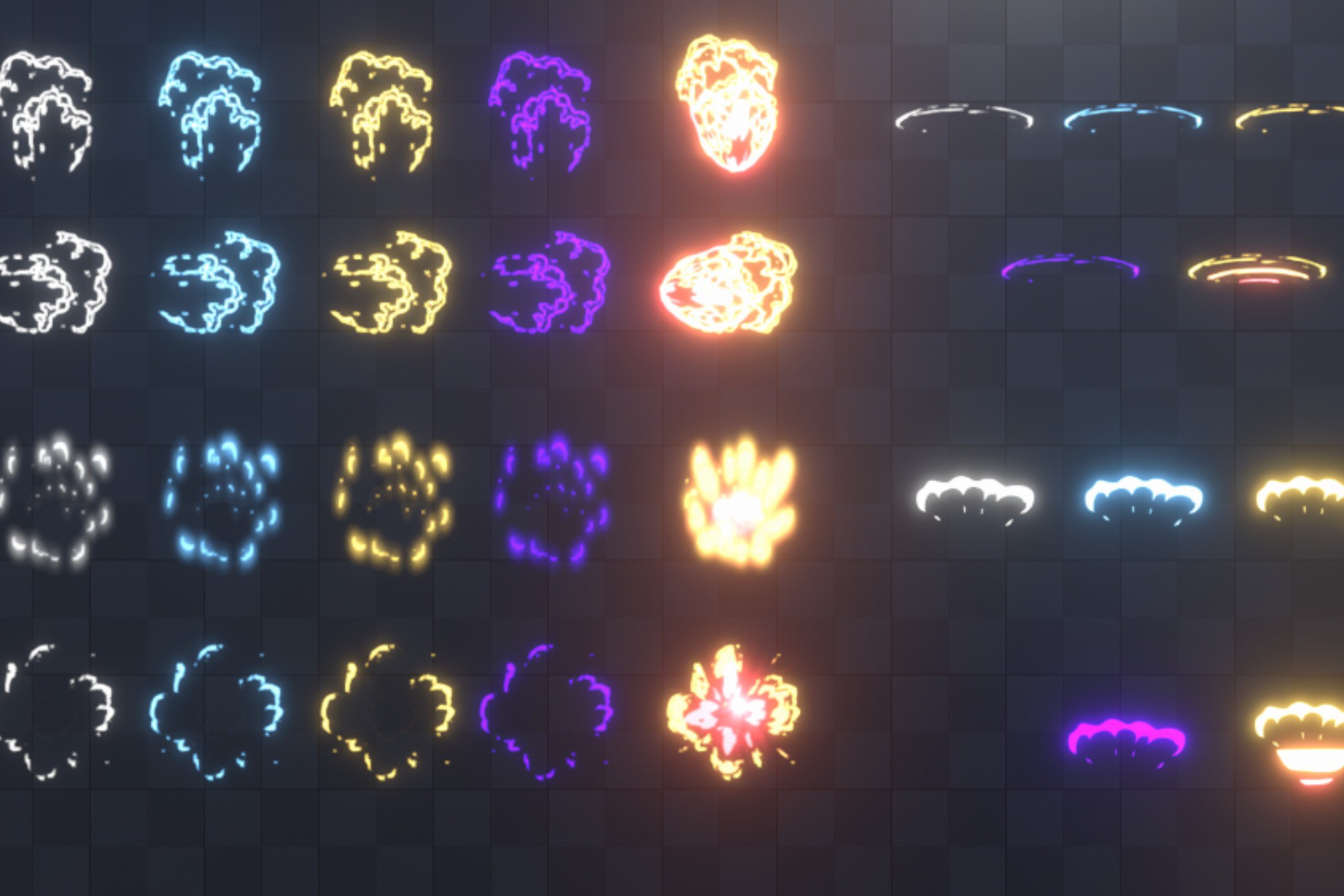 2D Glowing Smoke VFX Package URP | VFX Particles | Unity Asset Store