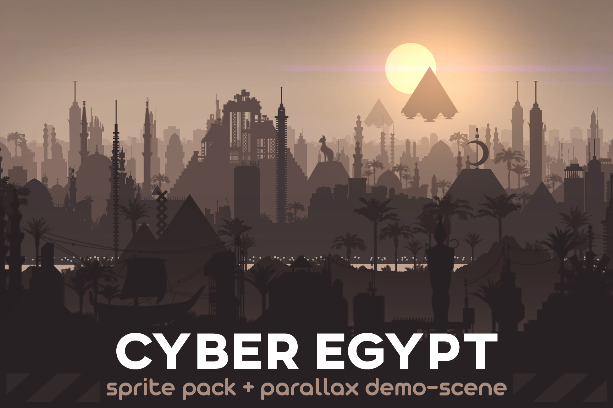 Cyber Egypt / 2D Landscape | 2D Environments | Unity Asset Store
