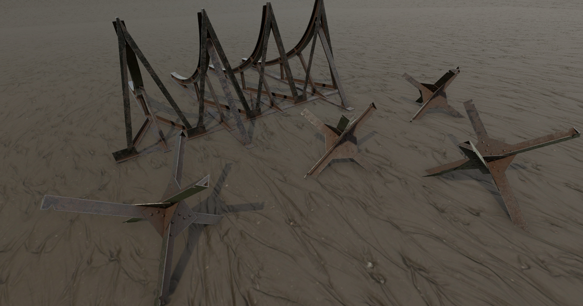 Hedgehogs : WW2 Anti-Tank Czech Hedgehog | 3D Props | Unity Asset Store