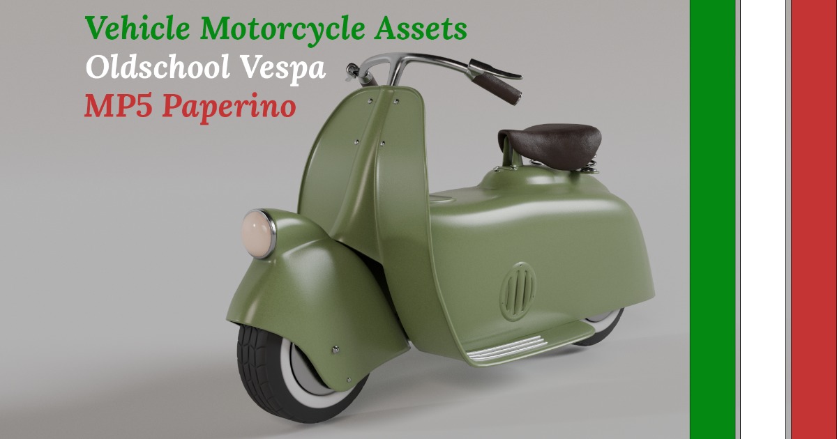 Motorcycle Vespa MP5 | 3D Land | Unity Asset Store