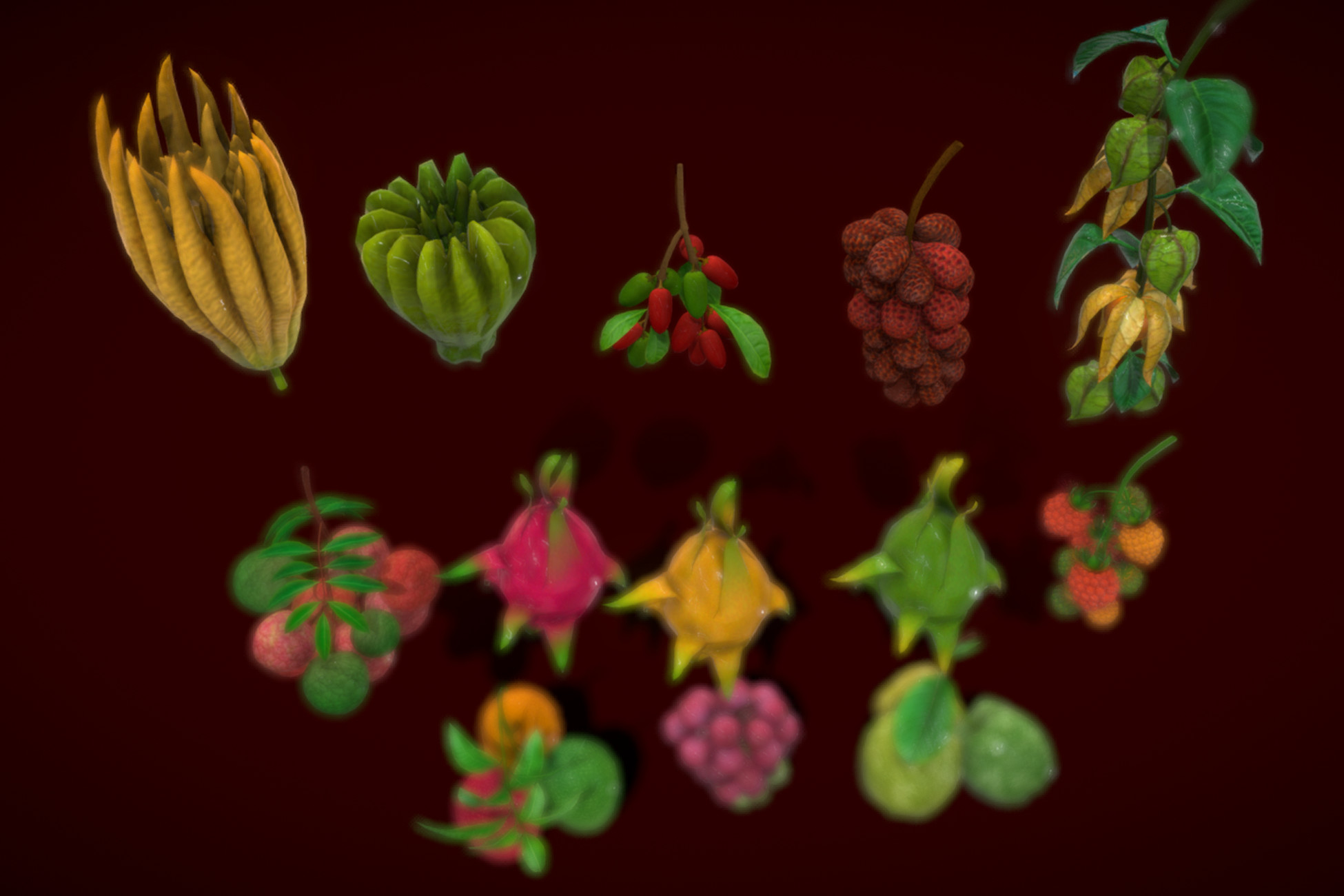 Collection Fruit Path1 | 3D Food | Unity Asset Store