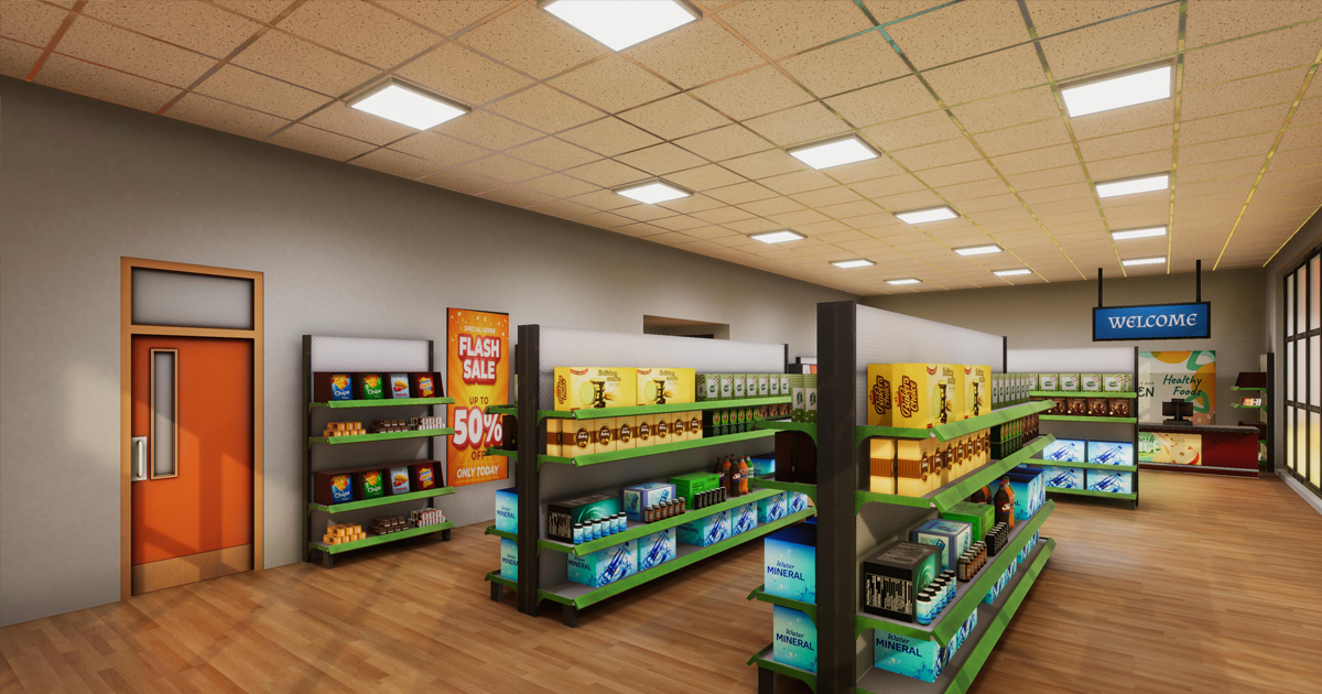 Grocery Store Environment HQ | 3D Landscapes | Unity Asset Store