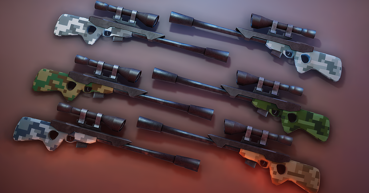 Stylized Sniper Rifle | 3D Guns | Unity Asset Store