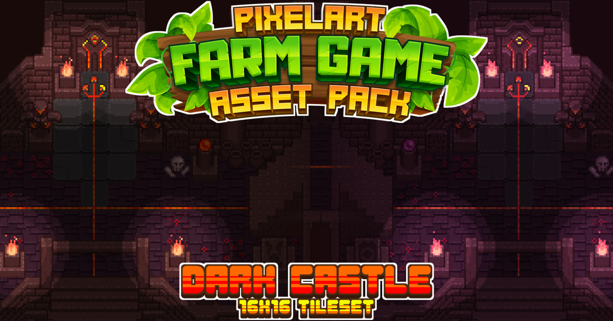 2D Farm Game Dark Castle Tileset | 2D Environments | Unity Asset Store