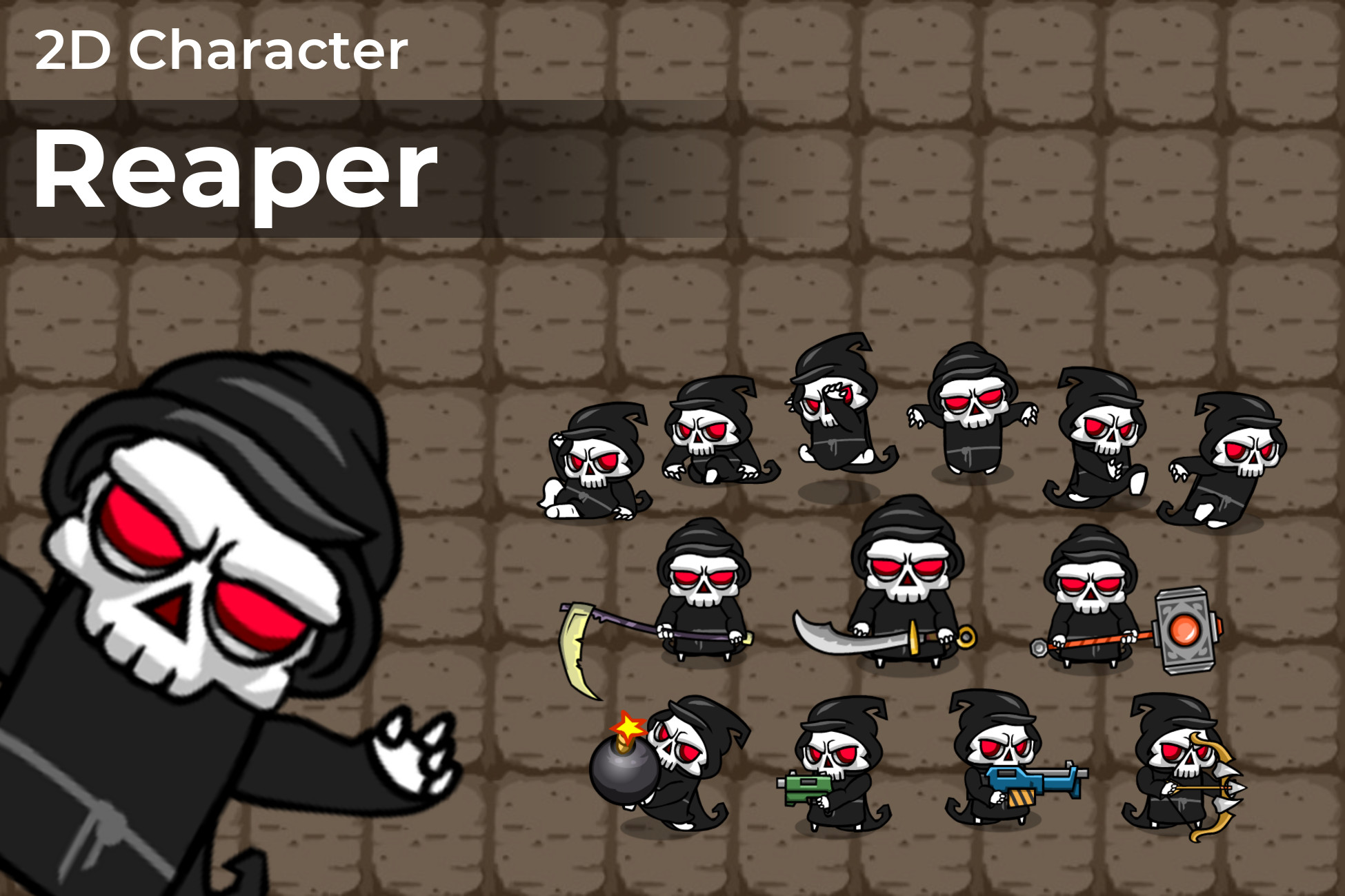 2D Character - Reaper | 2D Characters | Unity Asset Store