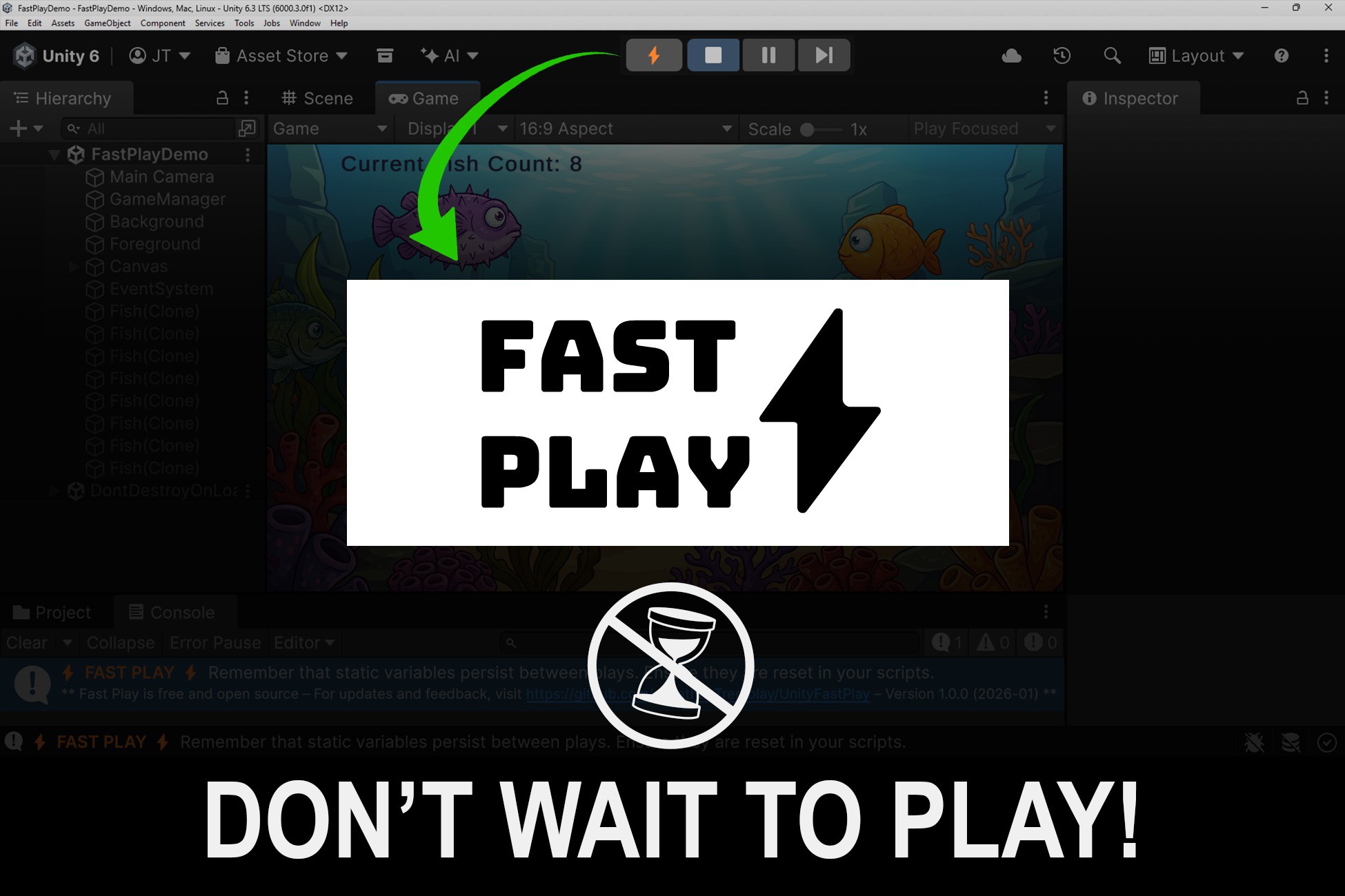 Fast Play | Utilities Tools | Unity Asset Store