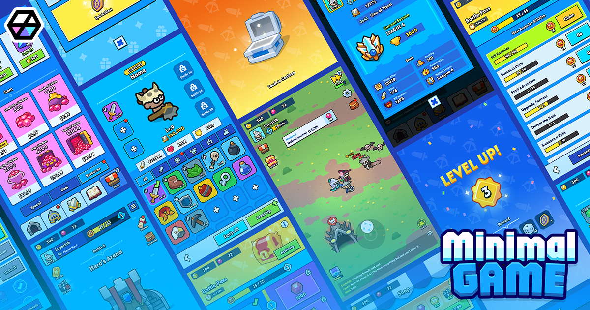 GUI Pro - Minimal Game Blue | 2D GUI | Unity Asset Store