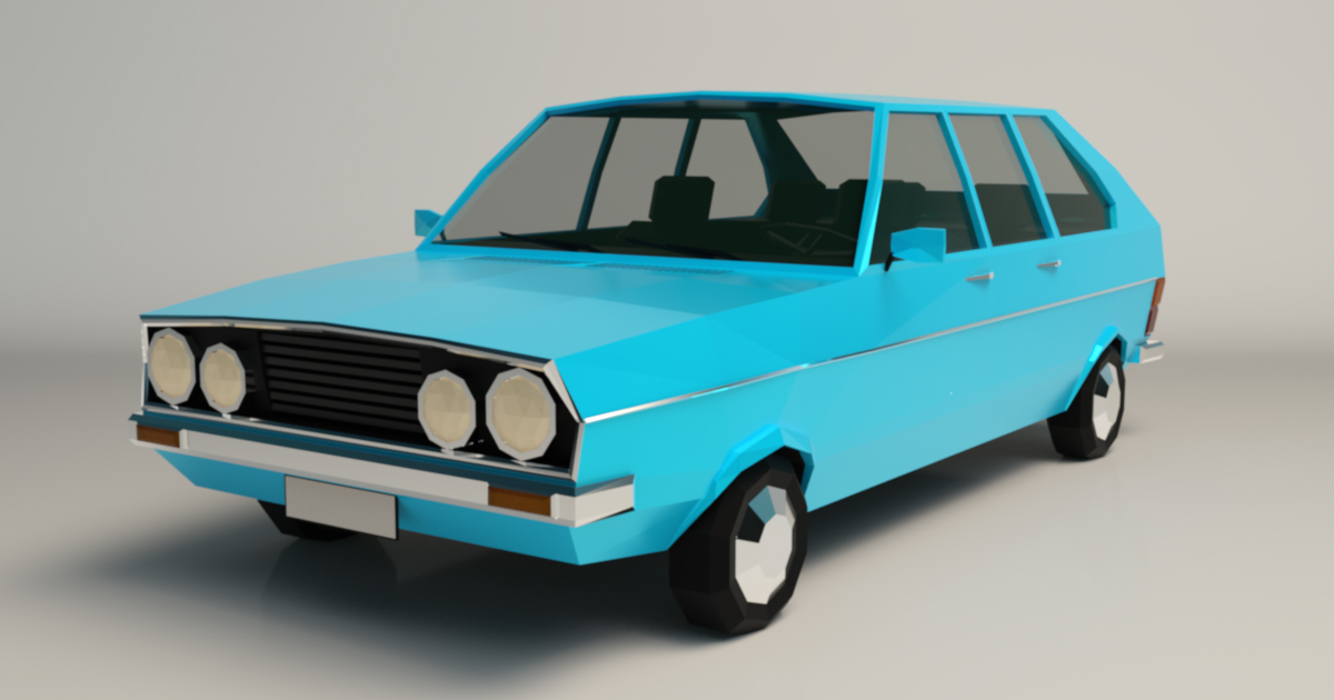 Low Poly Sedan Car 03 | 3D Land | Unity Asset Store