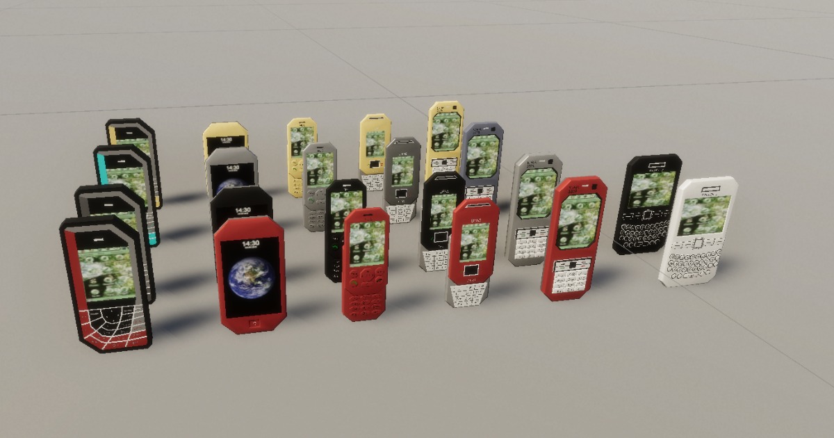 Mobile_Phones (2004-2008) | 3D Electronics | Unity Asset Store