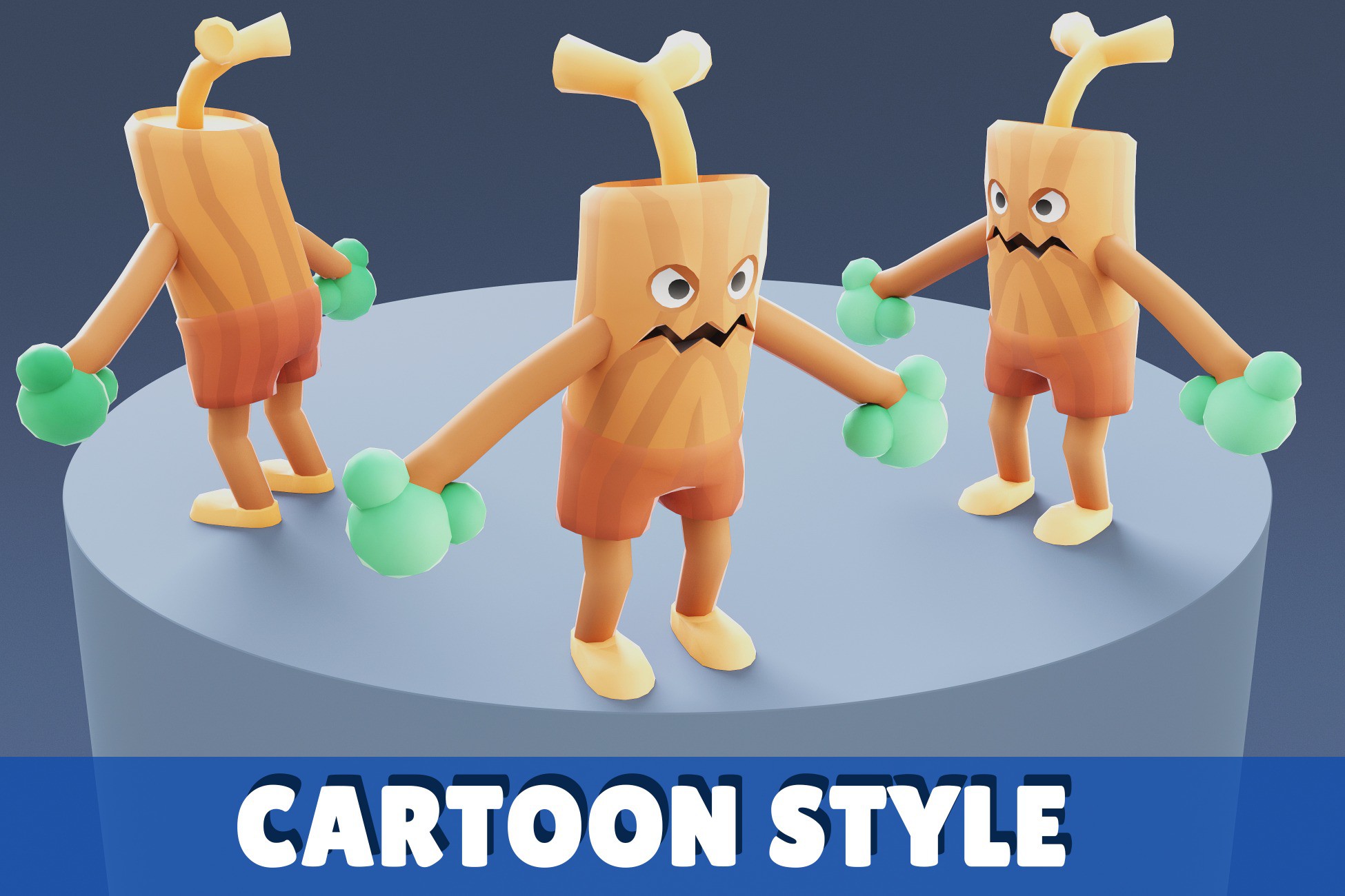 Cartoon Characters - Medium Stumpy Warrior | 3D Creatures | Unity Asset ...