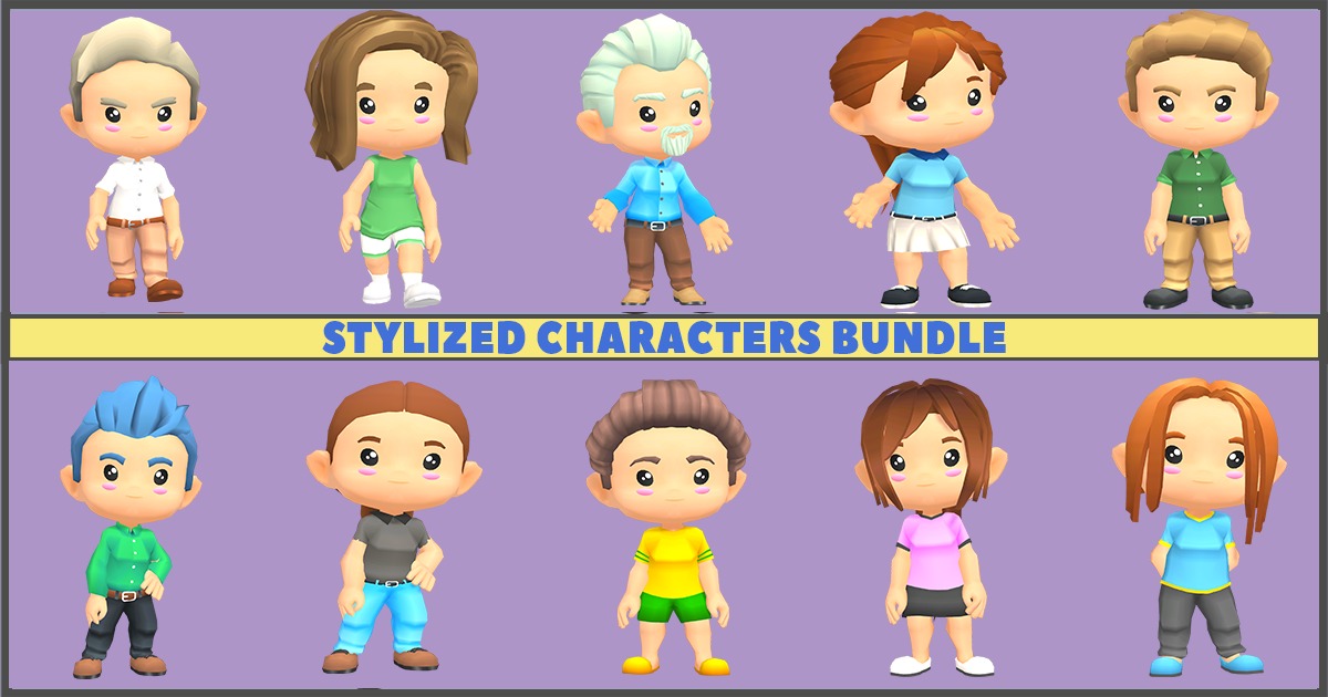 Royalty Citizen Stylized Characters Bundle | 3D Characters | Unity ...