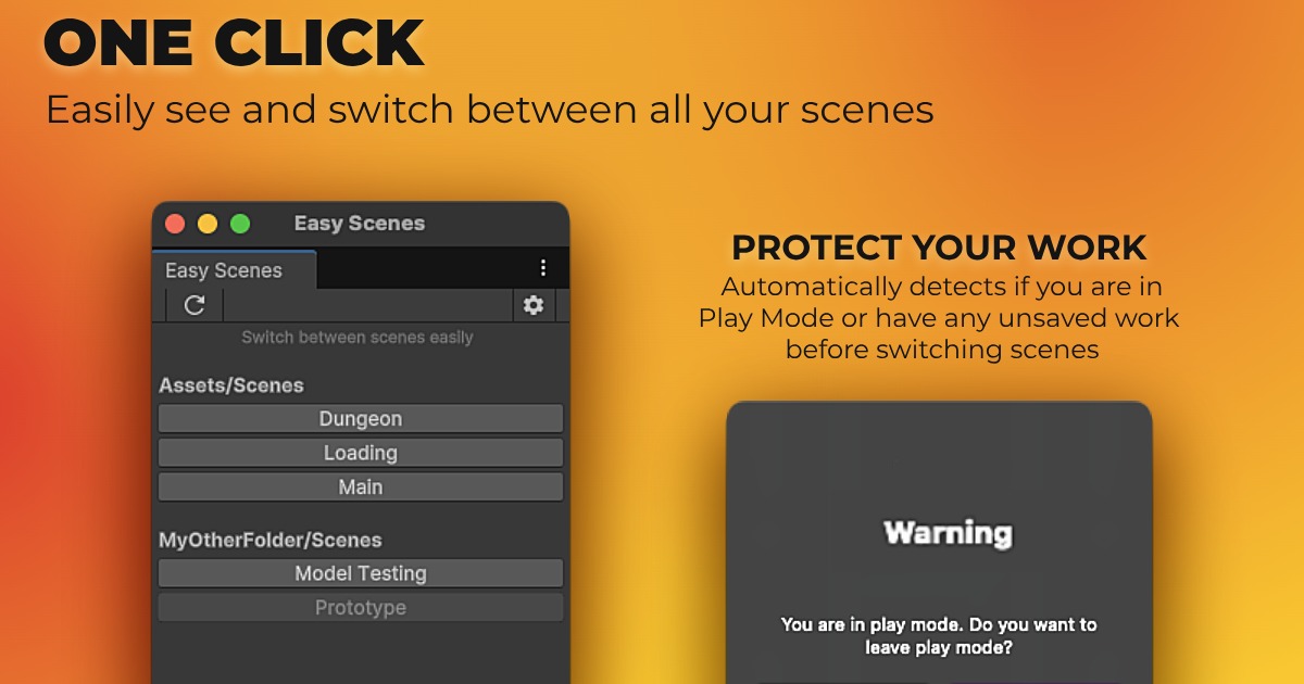 Easy Scenes - Scene switcher | Utilities Tools | Unity Asset Store