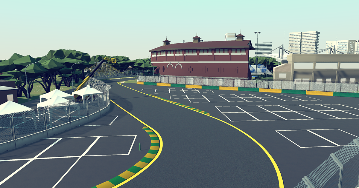 Cartoon Race Track Melbourne | 3D Roadways | Unity Asset Store