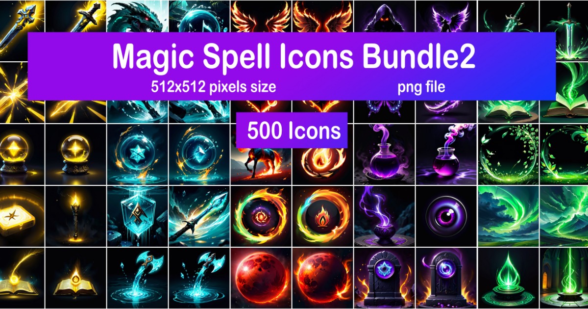 Magic Spell Icons Bundle2 | 2D 아이콘 | Unity Asset Store