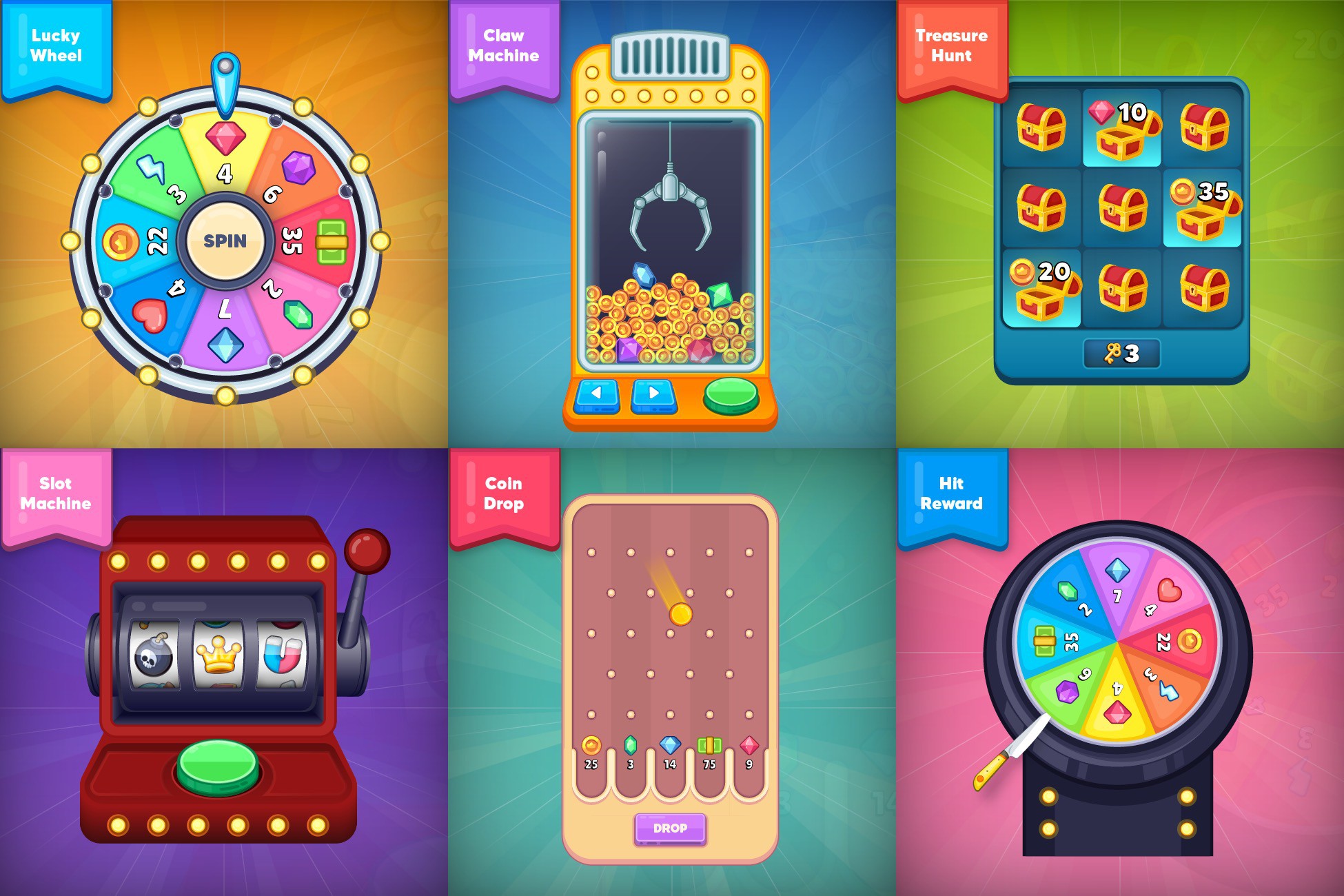 6in1 Monetization Mini Games Bundle | GUI Tools | Unity Asset Store