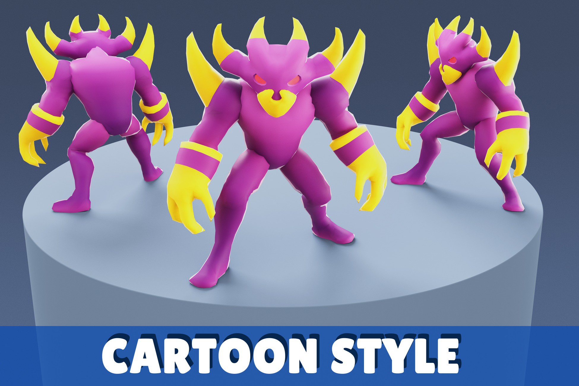 Cartoon Characters - Big Devil Warrior | 3D Creatures | Unity Asset Store