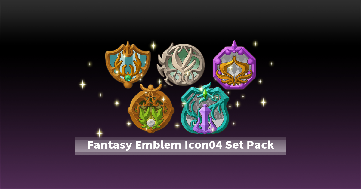 Fantasy Emblem Icon04 Set Pack | 2D Icons | Unity Asset Store