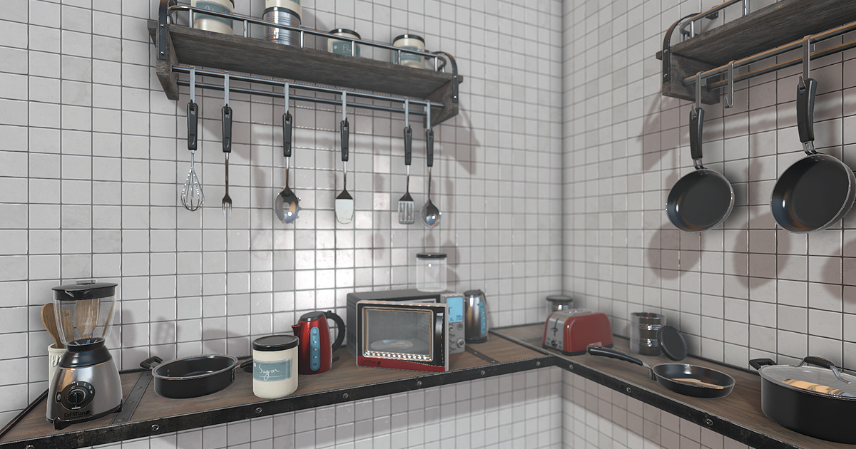 Realistic Kitchen Pack! | 3D Interior | Unity Asset Store