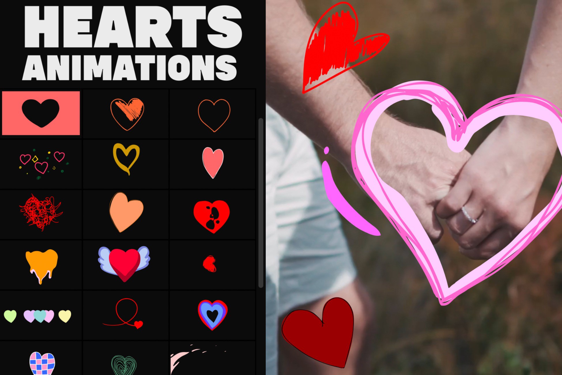 Cartoon Hearts Stickers (22.06) | 2D Textures & Materials | Unity Asset ...