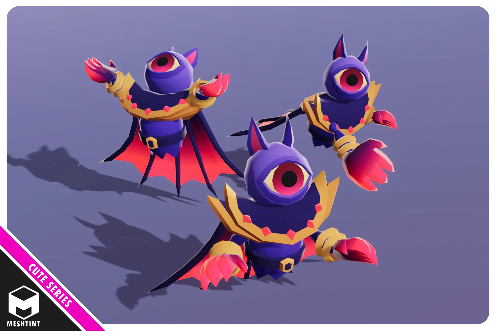 Cyclops Bat Mage Cute Series | 3D Creatures | Unity Asset Store