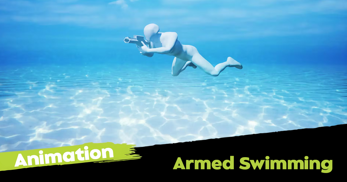 Armed Swimming Animation | 3D アニメーション | Unity Asset Store