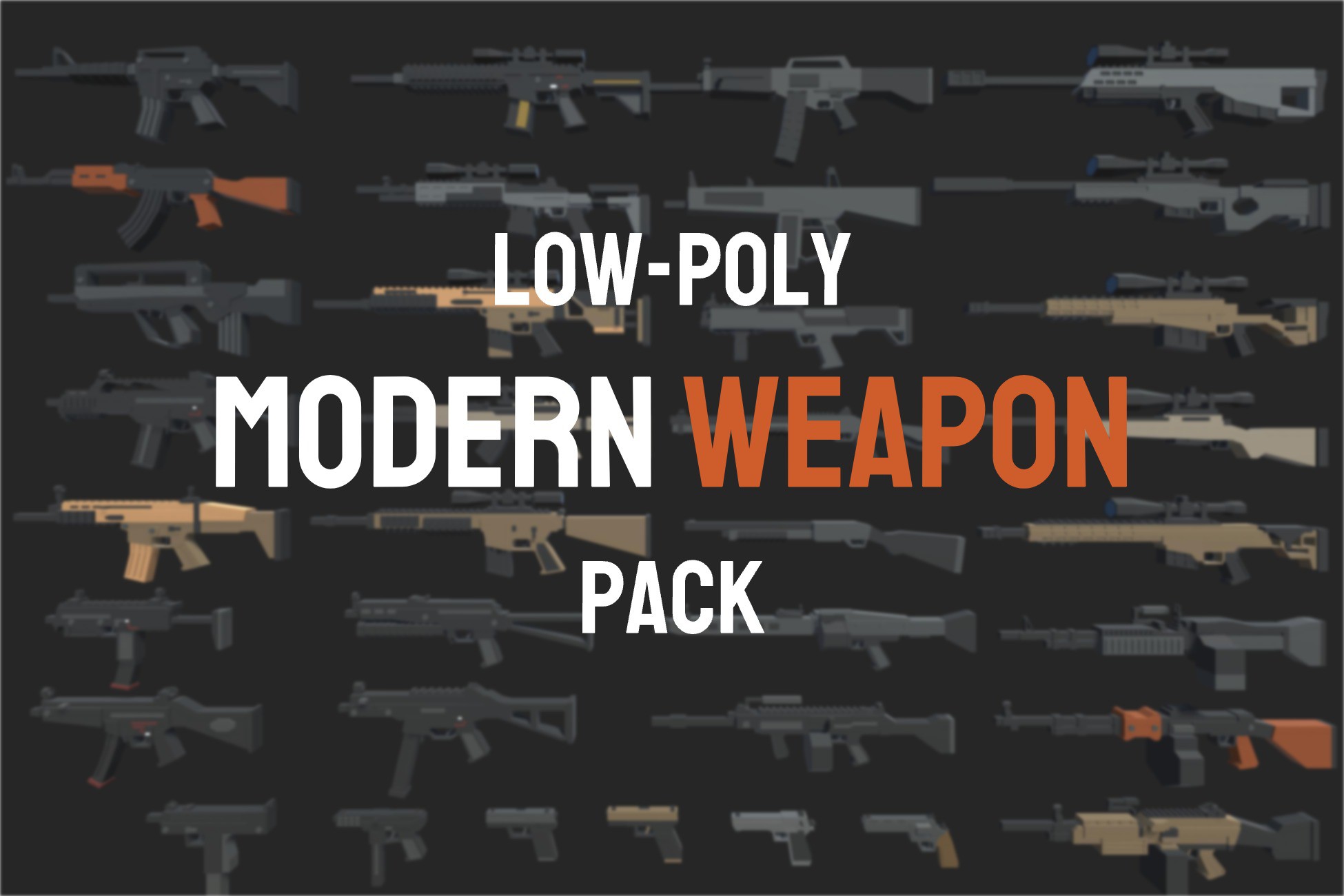 Low-Poly Modern Weapon Pack | 3D Guns | Unity Asset Store
