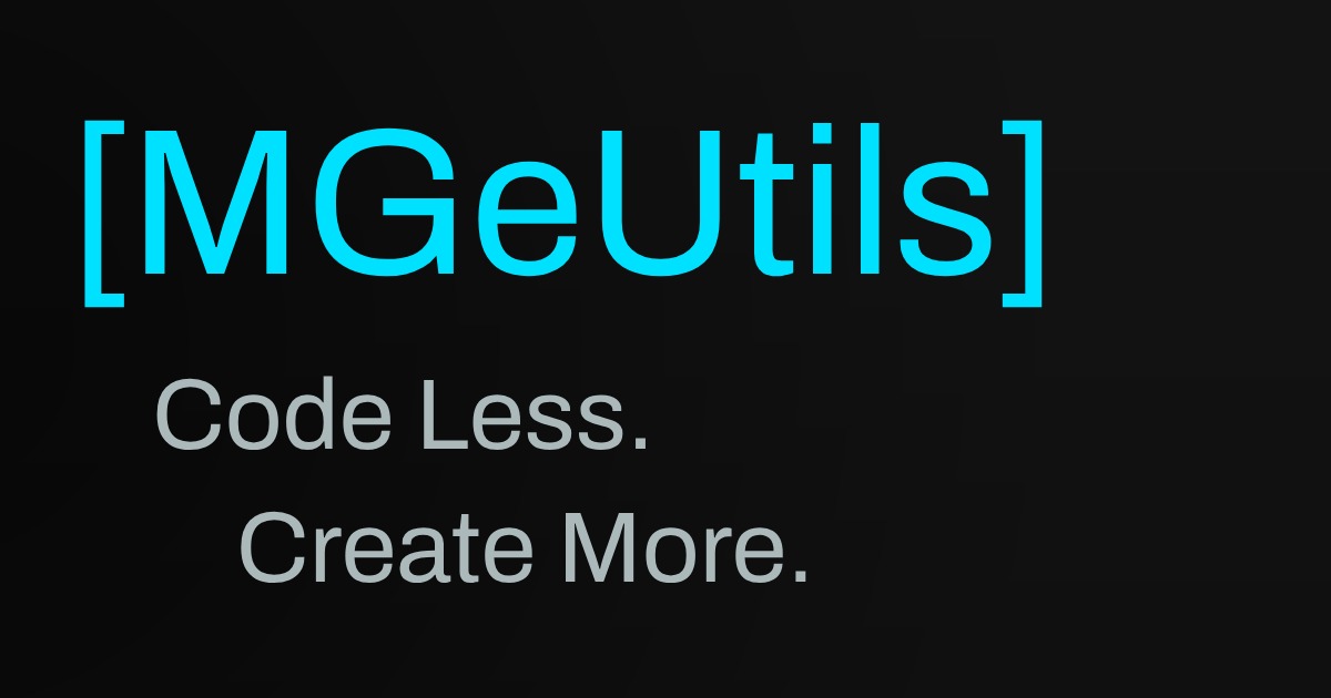 MGe Utils | Utilities Tools | Unity Asset Store