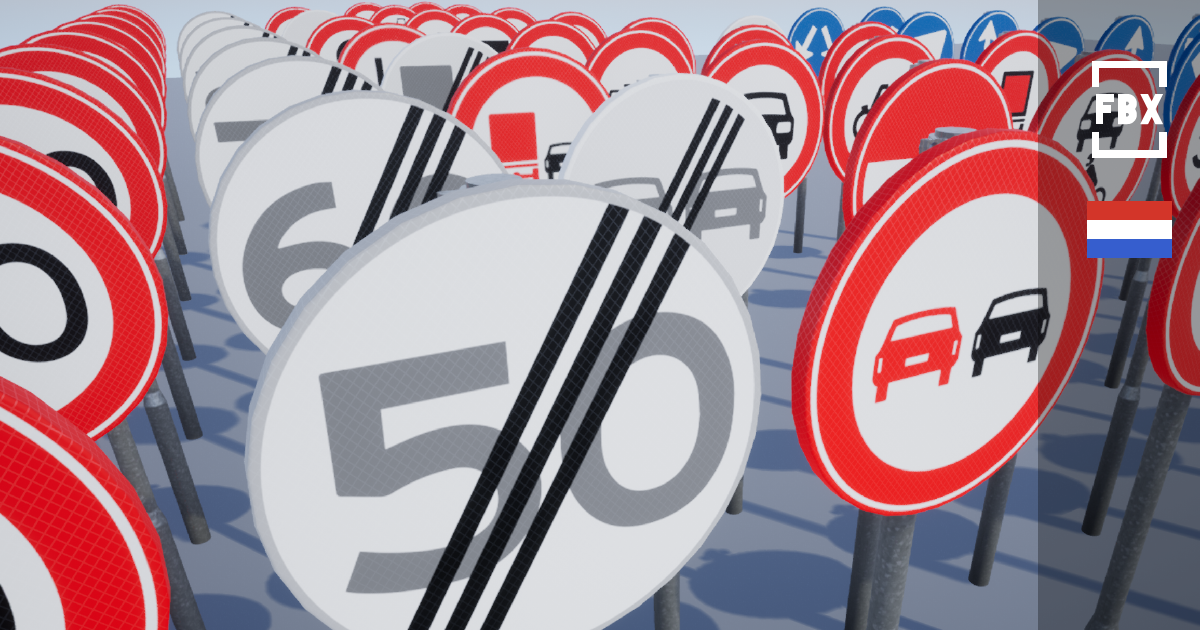 Traffic signs Dutch | 3D Props | Unity Asset Store