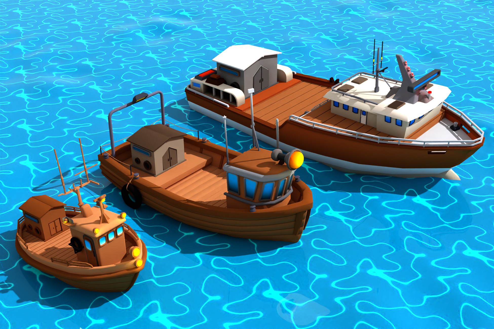 Ships Cartoon Pack | 3D Environments | Unity Asset Store
